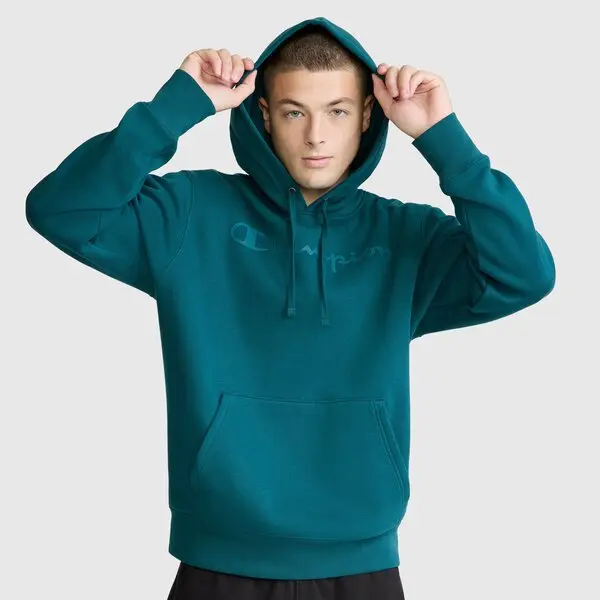 Champion Powerblend Hoodie, Tonal Script Logo