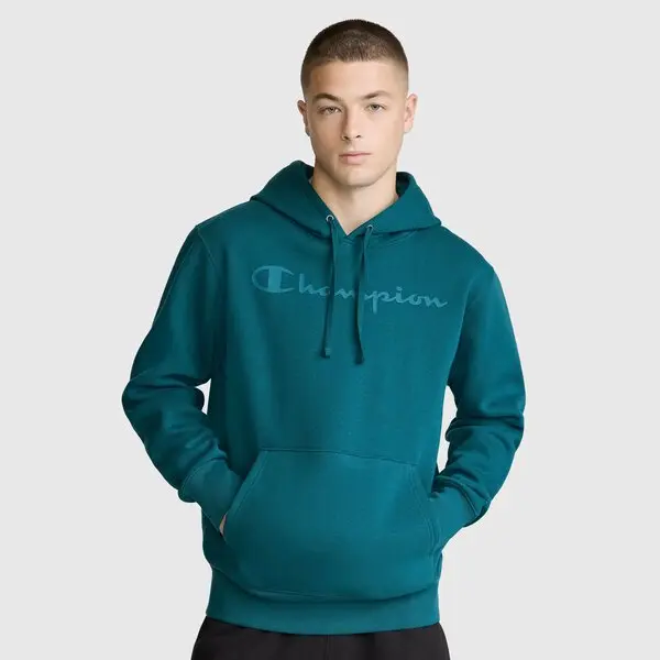 Champion Powerblend Hoodie, Tonal Script Logo
