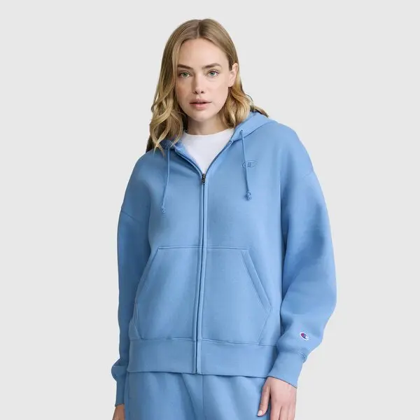 Champion Powerblend Fleece Zip-up Hoodie, C Logo