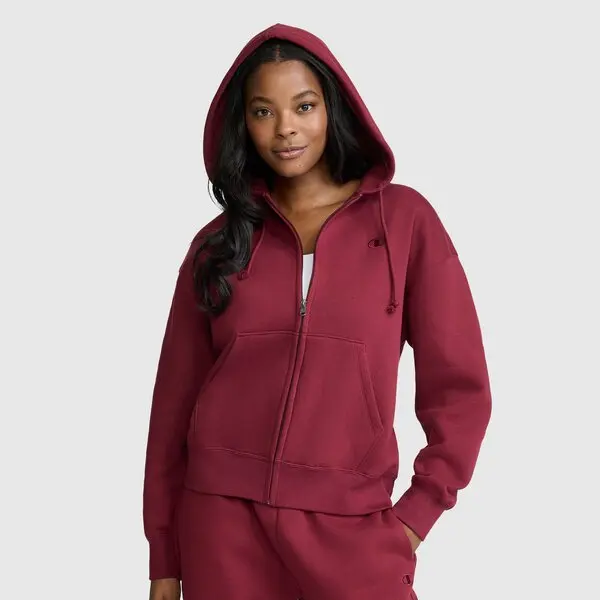 Champion Powerblend Fleece Zip-up Hoodie, C Logo