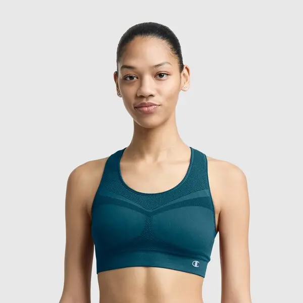 Champion Seamless Racerback Sports Bra - Deep Teal