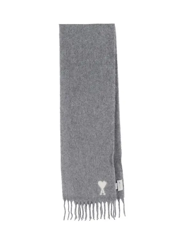 AMI Paris Scarf " De Caur - Gray