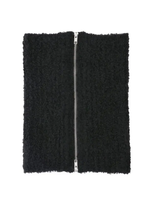 MAISON MARGIELA Zip Neck Warmer In Wool Blend - Black