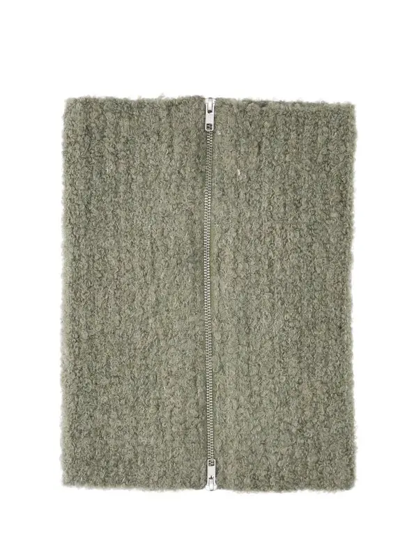 MAISON MARGIELA Zip Neck Warmer In Wool Blend - Green