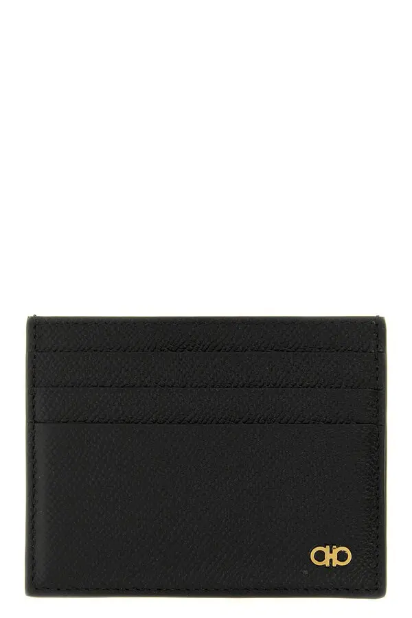 FERRAGAMO Gancini' Card Holder - Black