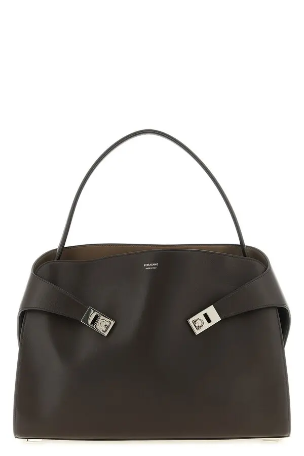 FERRAGAMO Hug Soft Shoulder Bag - Brown