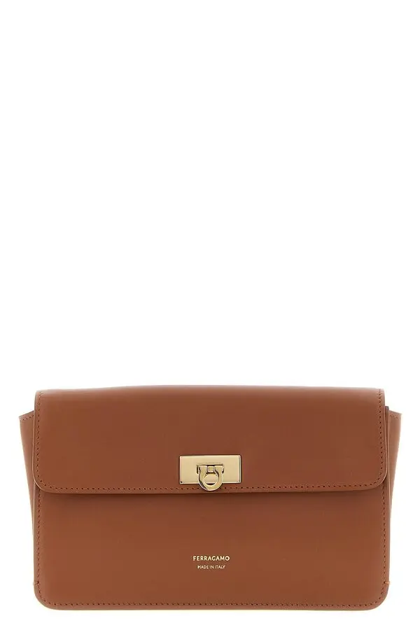 FERRAGAMO Harley' Clutch - Brown