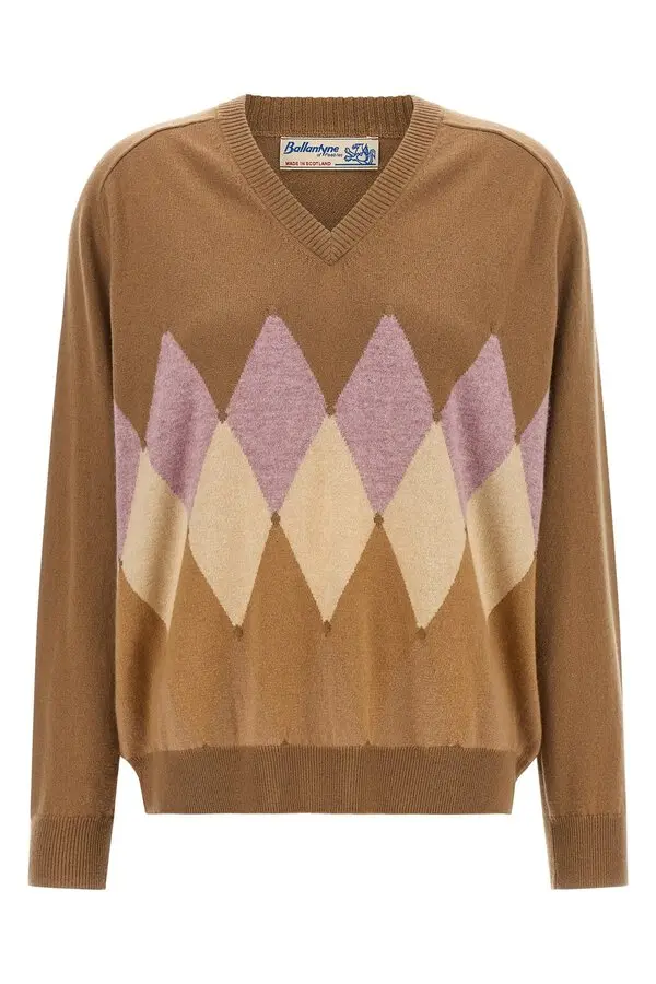 BALLANTYNE Diamond' Sweater - Brown