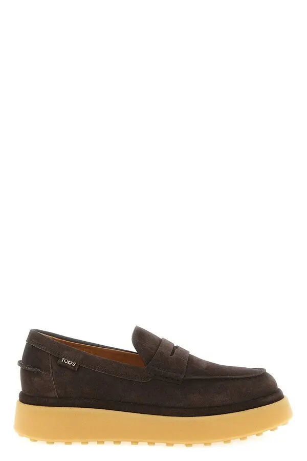 TOD'S Suede Loafers - Brown