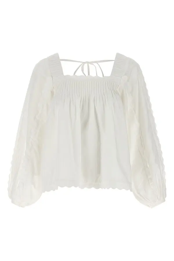 Farm Rio Cotton Blouse - White