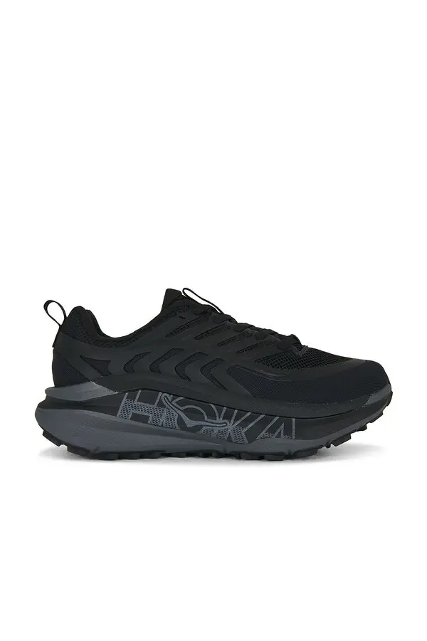 HOKA® Stinson Sneaker In Black - Black & Outer Orbit