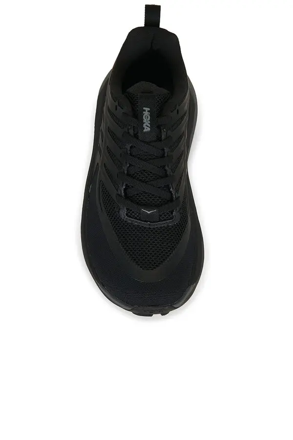 HOKA® Stinson Sneaker In Black - Black & Outer Orbit