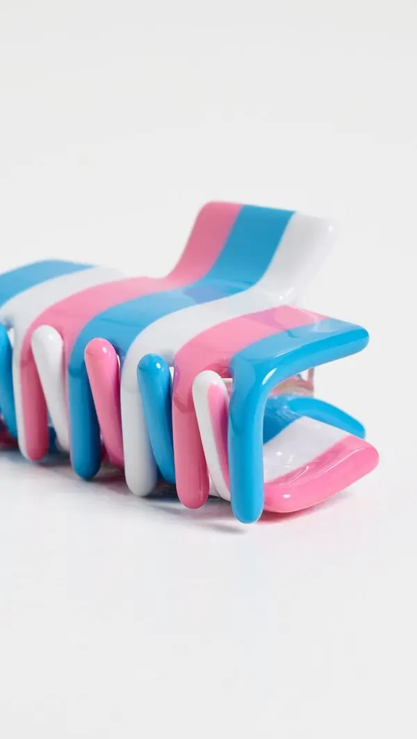 Lele Sadoughi Mini Striped Claw Clip