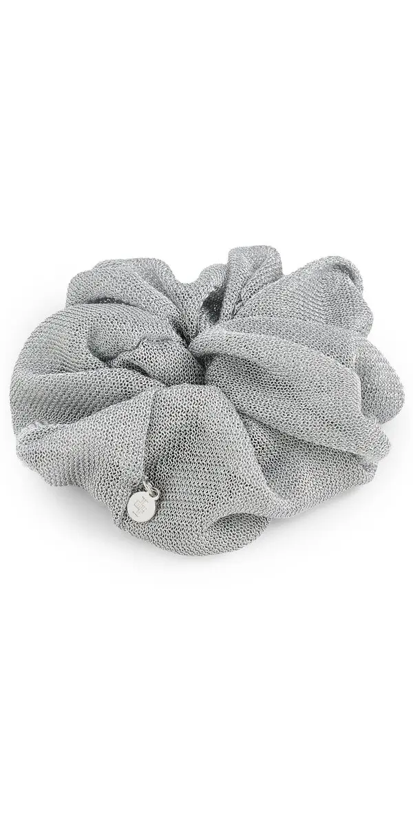 LELET NY Odessa Oversized Scrunchie - Silver