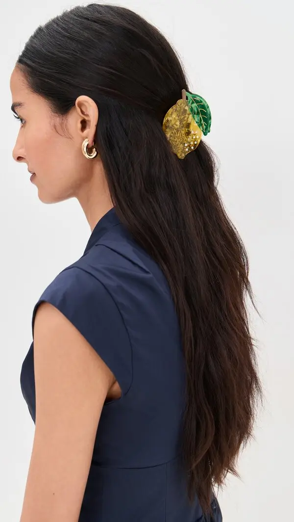 ADINA EDEN Rhinestone Accented Lemon Claw Clip