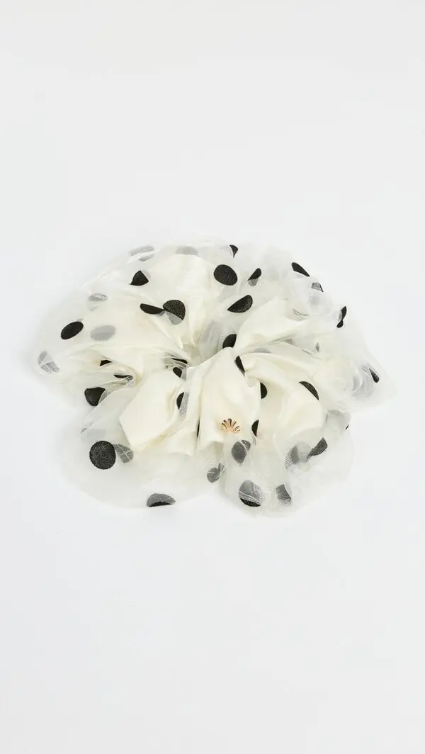 Lele Sadoughi Oversized Polka Dot Scrunchie