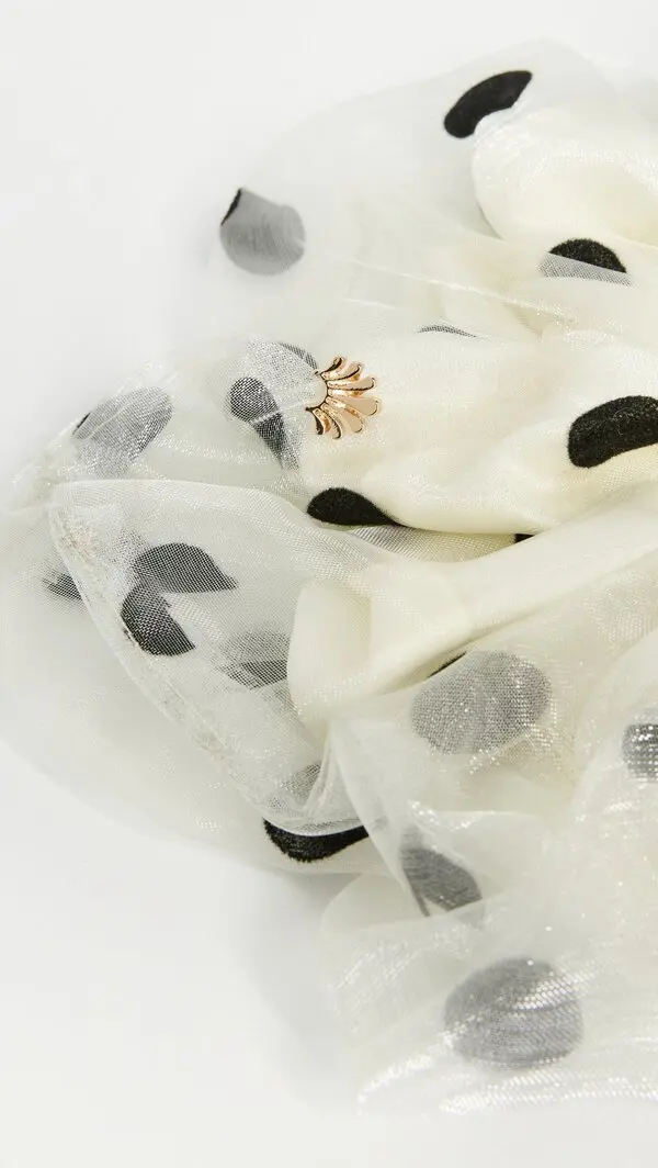 Lele Sadoughi Oversized Polka Dot Scrunchie