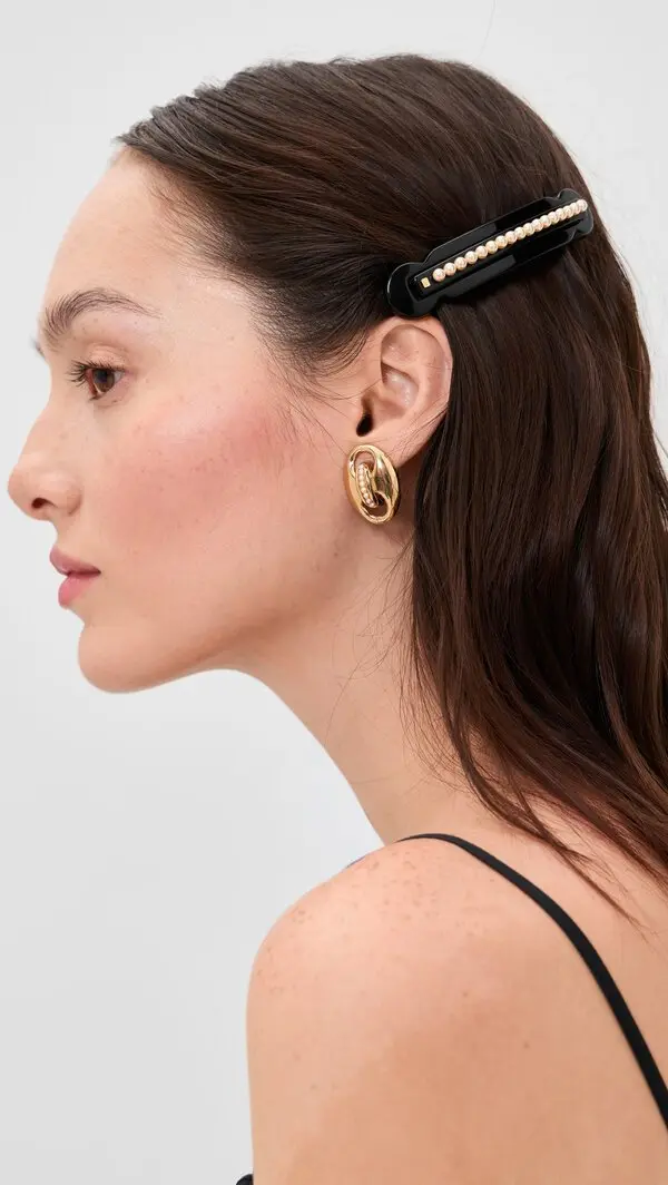 Alexandre De Paris Swarovski Pearl Barrette