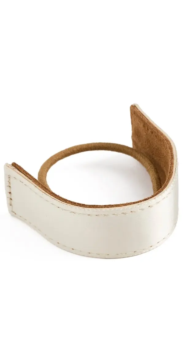 JENNIFER BEHR Mini Silk Satin Pony Wrap - Cream