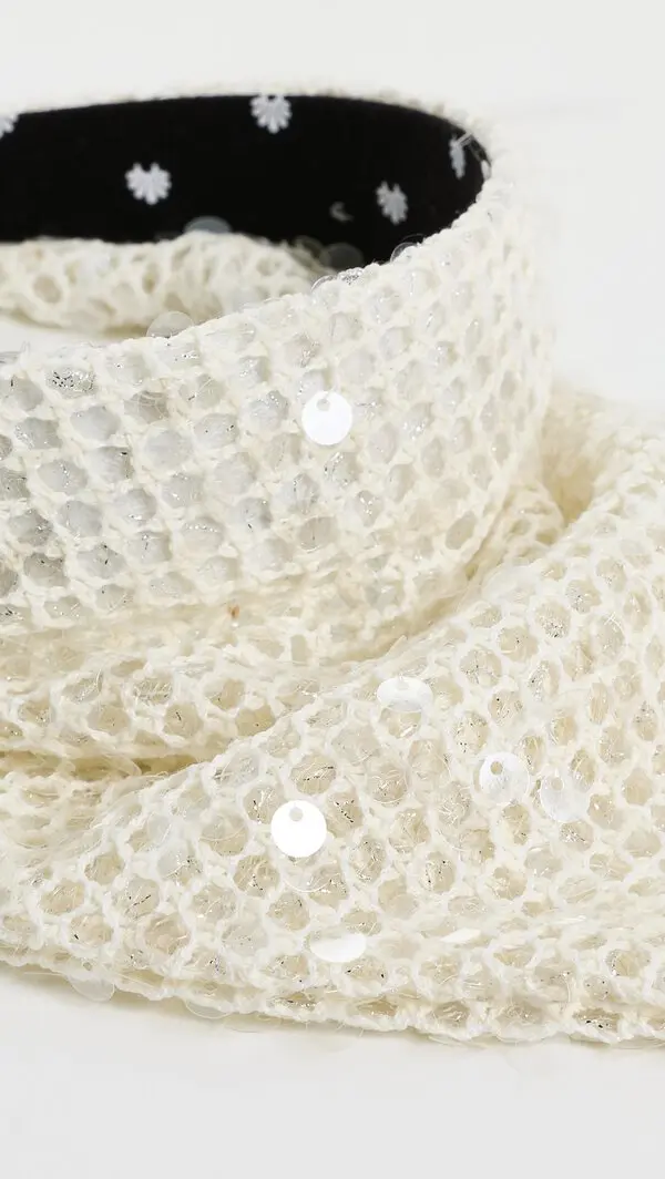Lele Sadoughi Jackie Sequin Crochet Hankerchief Headband