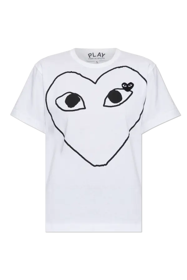 Play Comme Des Garcon Cotton T-shirt With Logo Patch