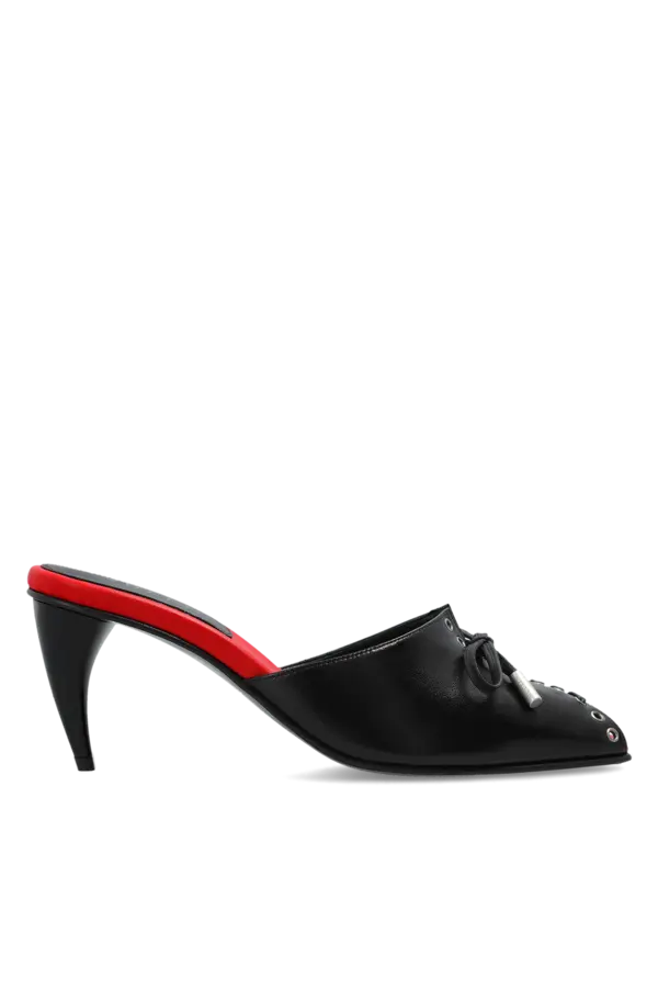 Alexander McQueen Leather Heeled Mules