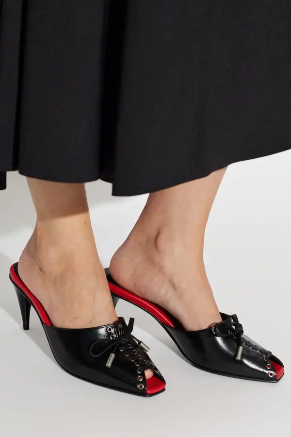 Alexander McQueen Leather Heeled Mules