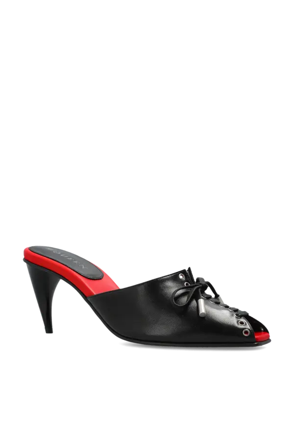 Alexander McQueen Leather Heeled Mules