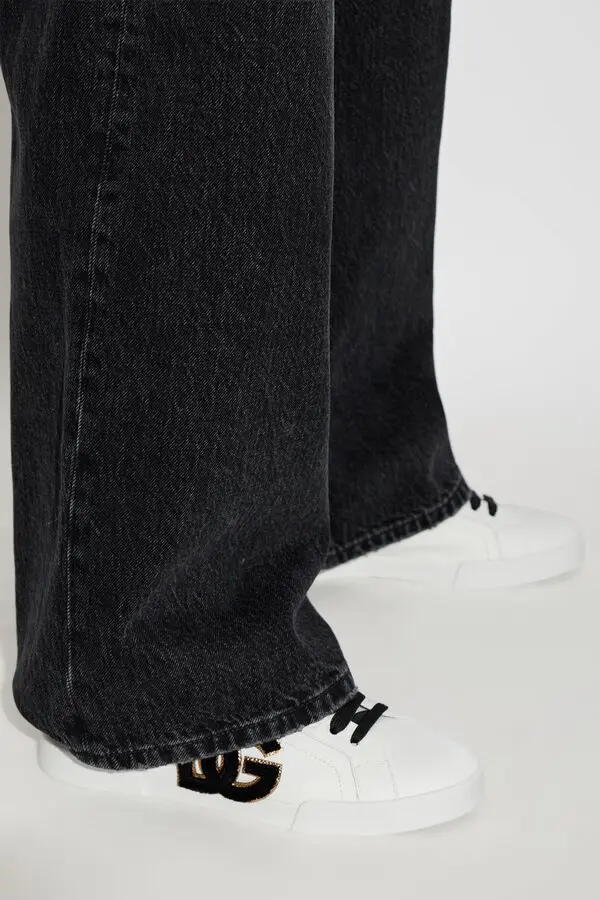 Dolce & Gabbana Leather Sports Shoes With Logo