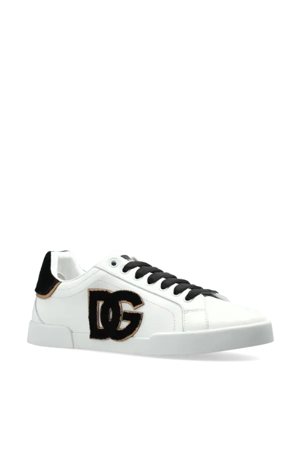 Dolce & Gabbana Leather Sports Shoes With Logo