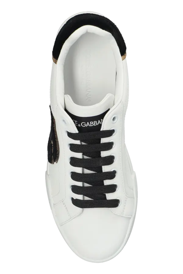 Dolce & Gabbana Leather Sports Shoes With Logo