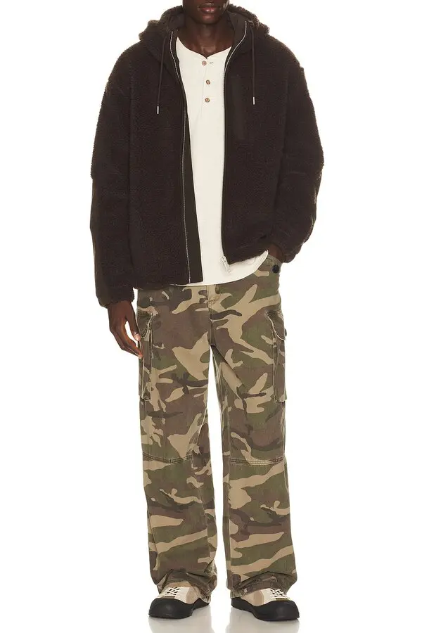 Canada Goose Harrier Fleece Full Zip Hoodie In Brown