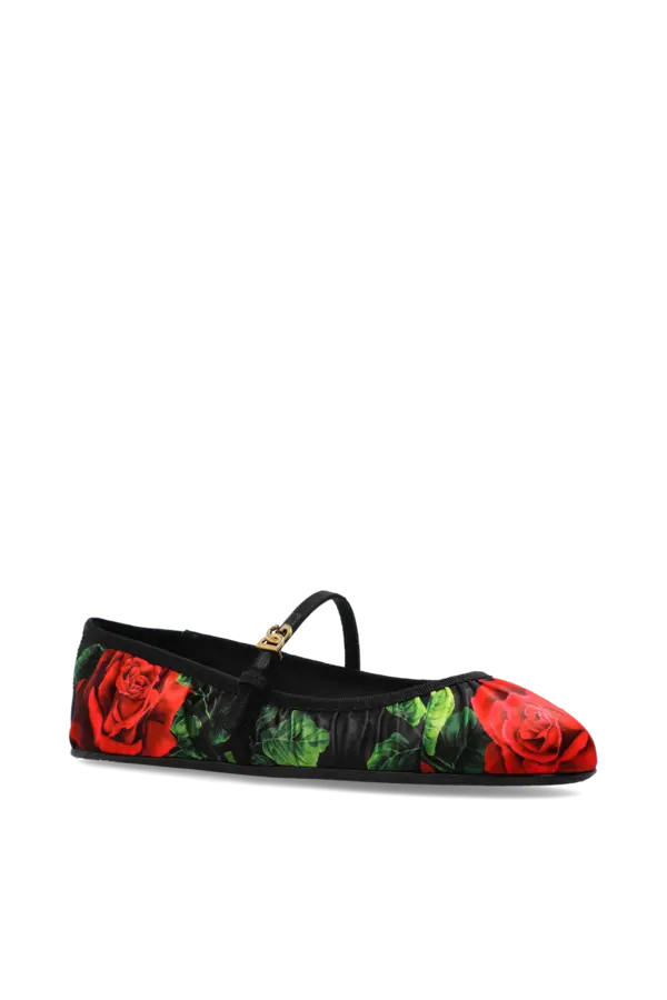 Dolce & Gabbana Ballet Flats With Floral Motif