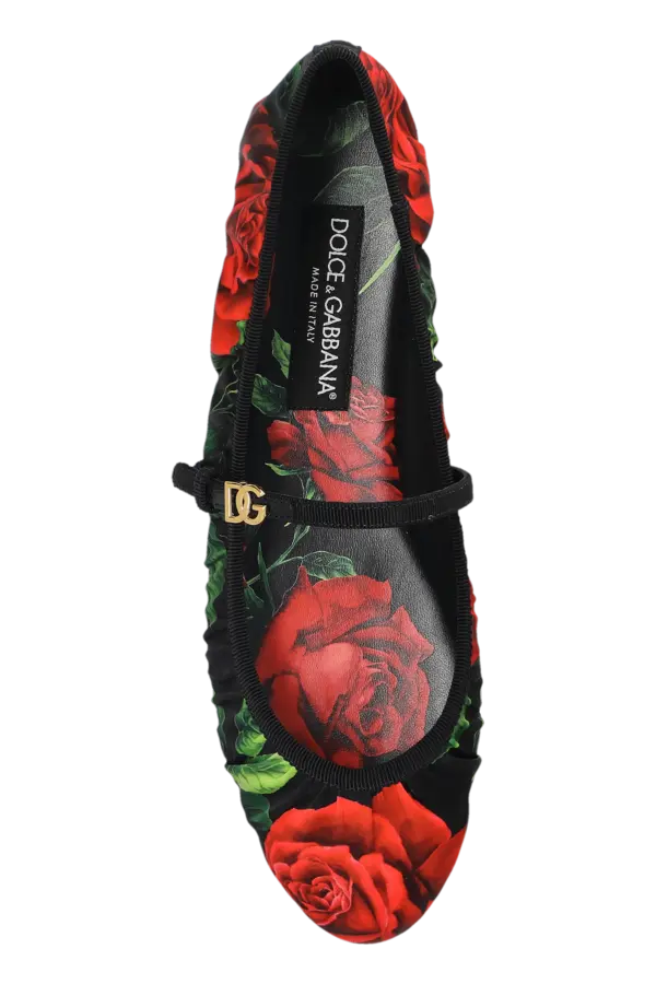 Dolce & Gabbana Ballet Flats With Floral Motif