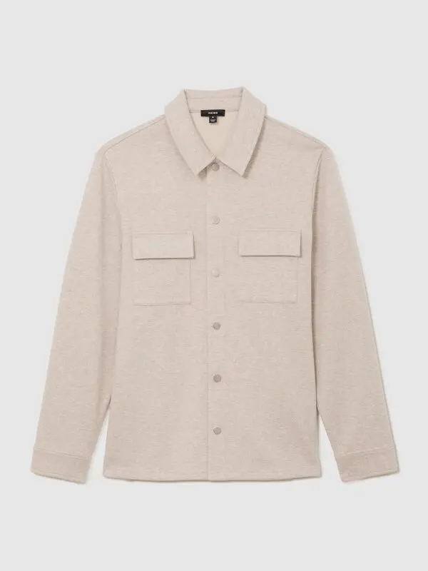REISS Stellan Herringbone Twin-pocket Overshirt