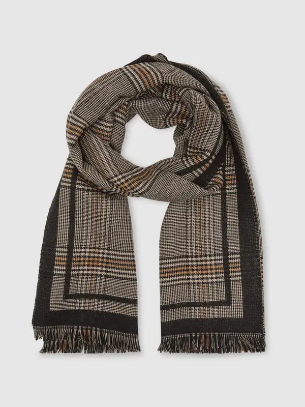 REISS Aura Prince Of Wales Check Scarf