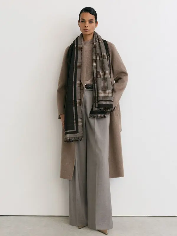 REISS Aura Prince Of Wales Check Scarf