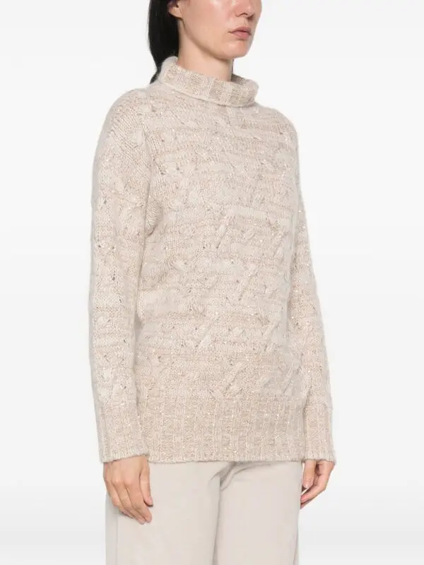 Fabiana Filippi Wool Blend Turtle-neck Sweater