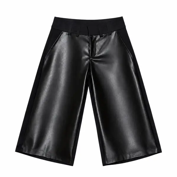 HEDARE Capri Nappa Leather Trousers - Black