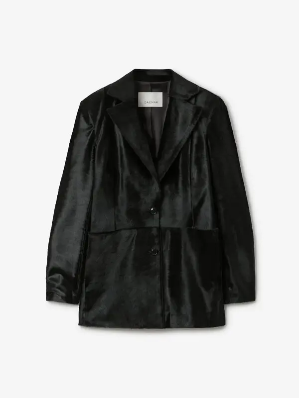 HOUSE OF DAGMAR Pony Leather Blazer