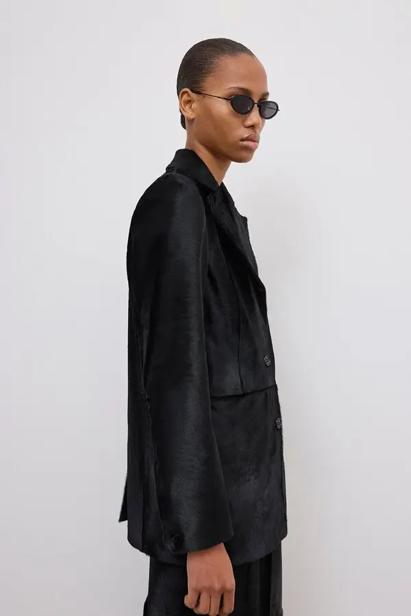 HOUSE OF DAGMAR Pony Leather Blazer