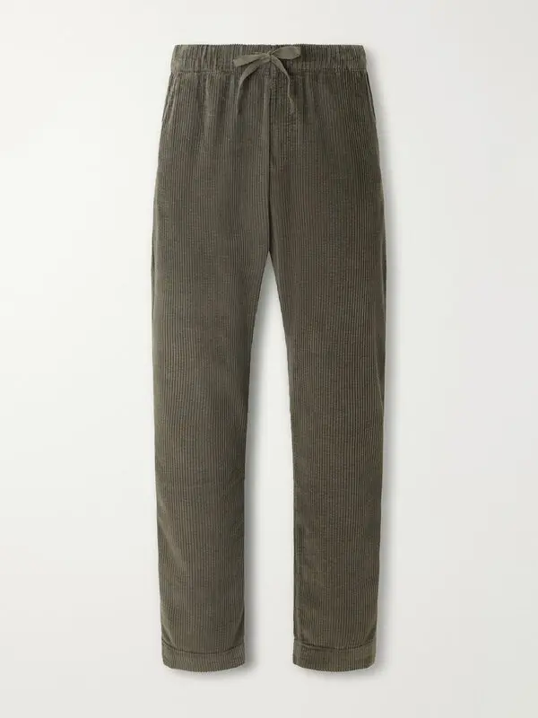 Hartford Straight-leg Cotton Corduroy Trousers With Drawstring Waist