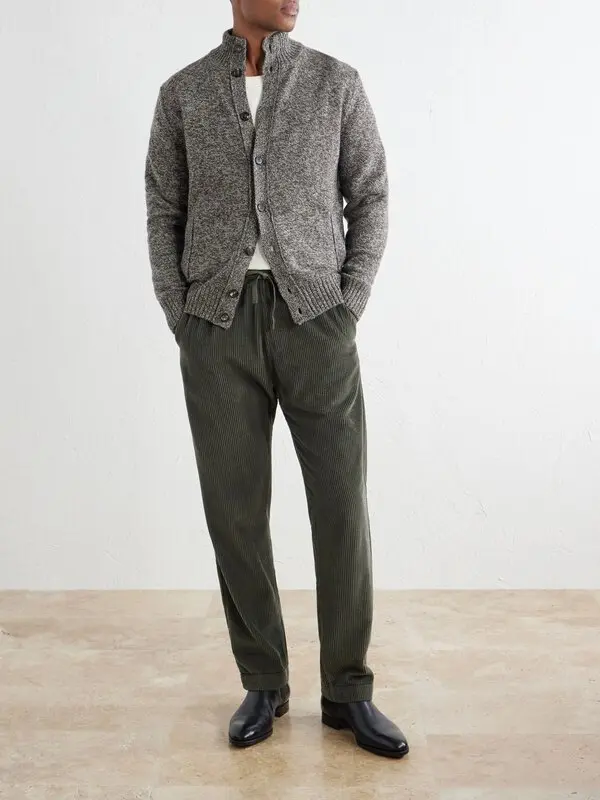 Hartford Straight-leg Cotton Corduroy Trousers With Drawstring Waist