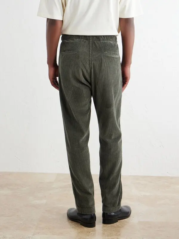 Hartford Straight-leg Cotton Corduroy Trousers With Drawstring Waist