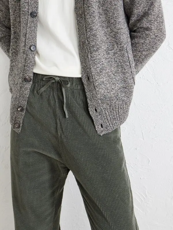 Hartford Straight-leg Cotton Corduroy Trousers With Drawstring Waist