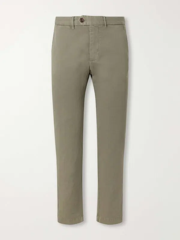 Hartford Taylor Straight-leg Cotton Gabardine Trousers