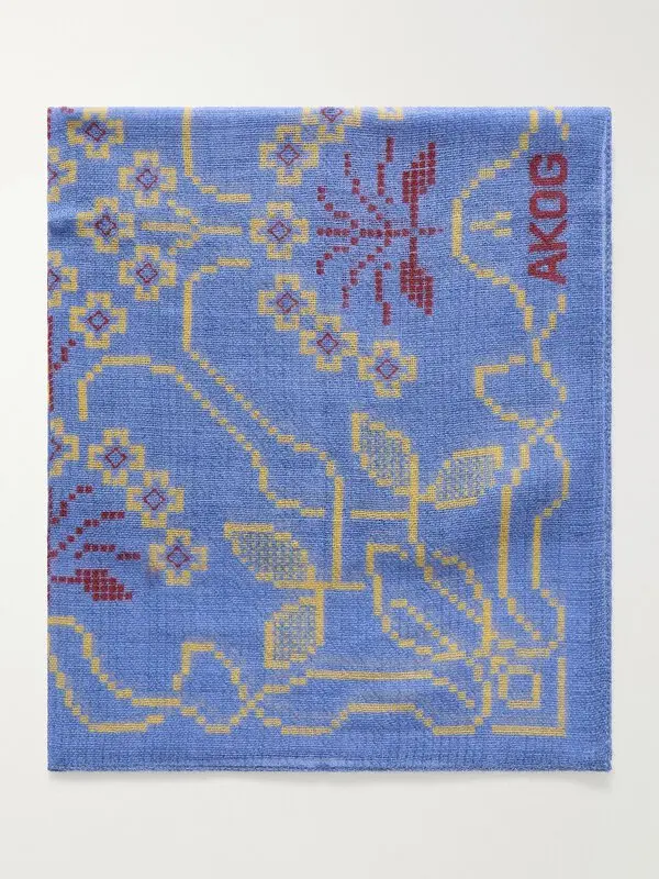 A KIND OF GUISE Luz Printed Wool Scarf - Blue