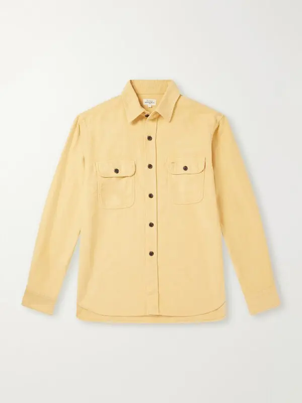 Hartford Paco Cotton-flannel Shirt - Yellow