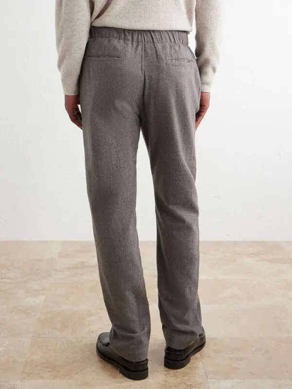 Hartford Joggy Straight-leg Wool Woven Trousers
