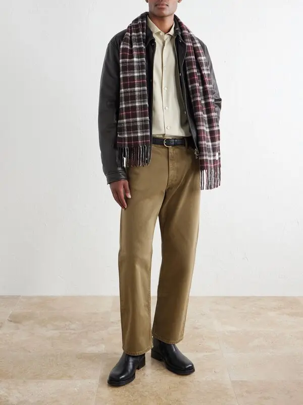 Nn07 Checked Wool Scarf